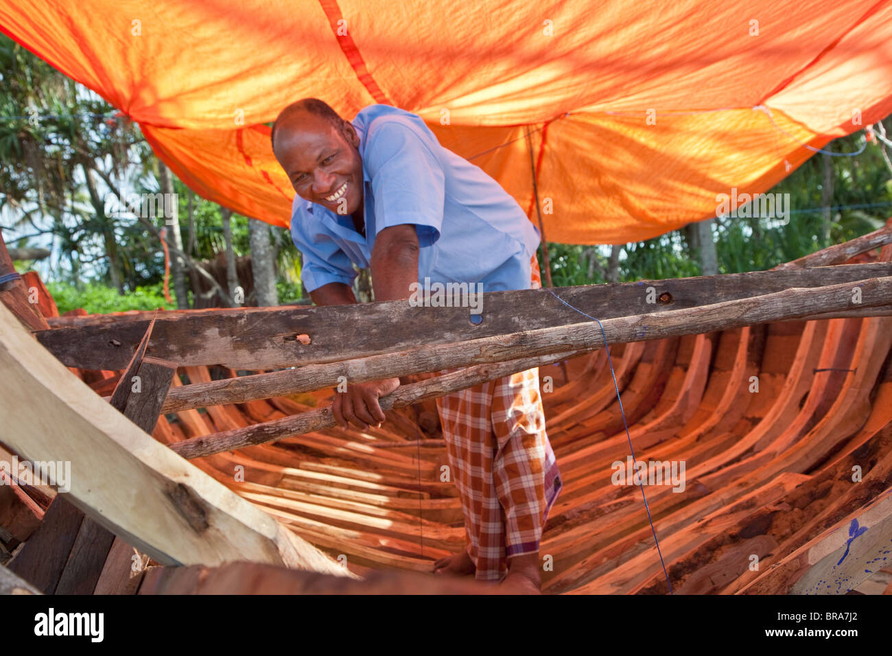 Nungwi, Zanzibar, Tanzania. Dhow Construction. Internal ribs support ...