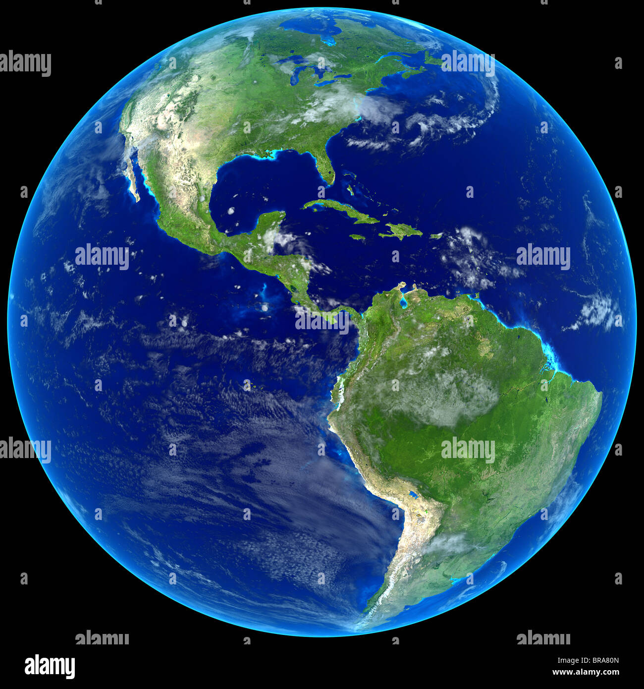Green earth globe isolated Cut Out Stock Images & Pictures - Alamy