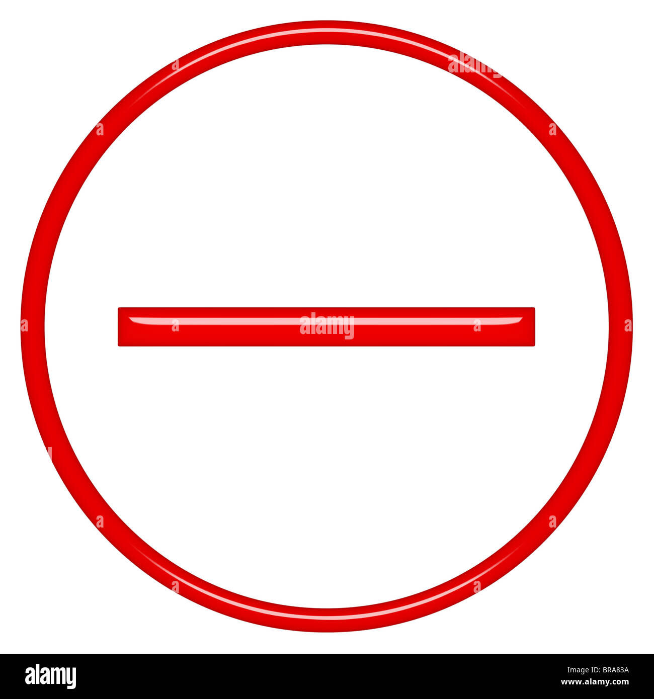 3d subtraction sign Stock Photo - Alamy