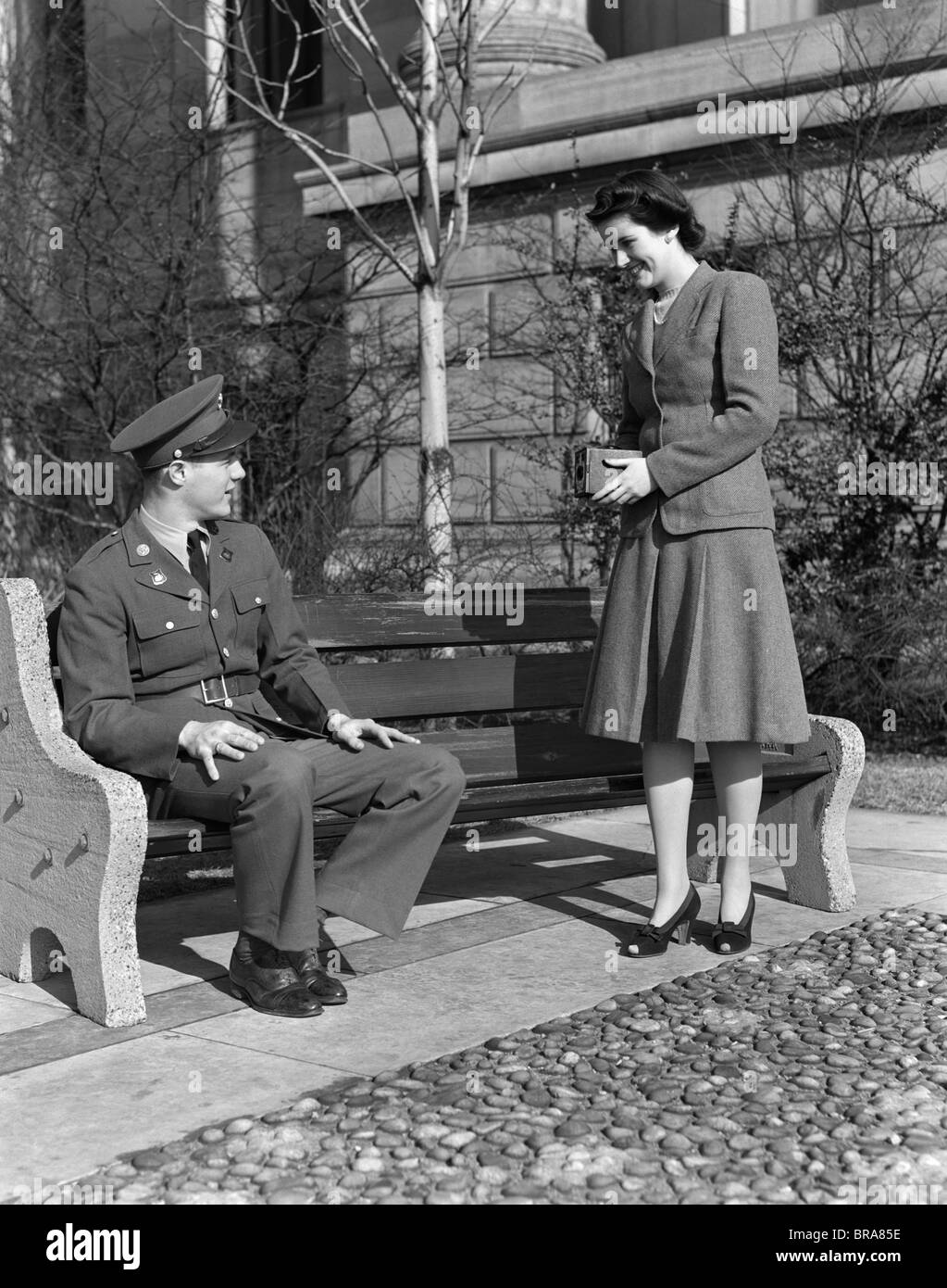 Female wwii soldier Black and White Stock Photos & Images - Alamy