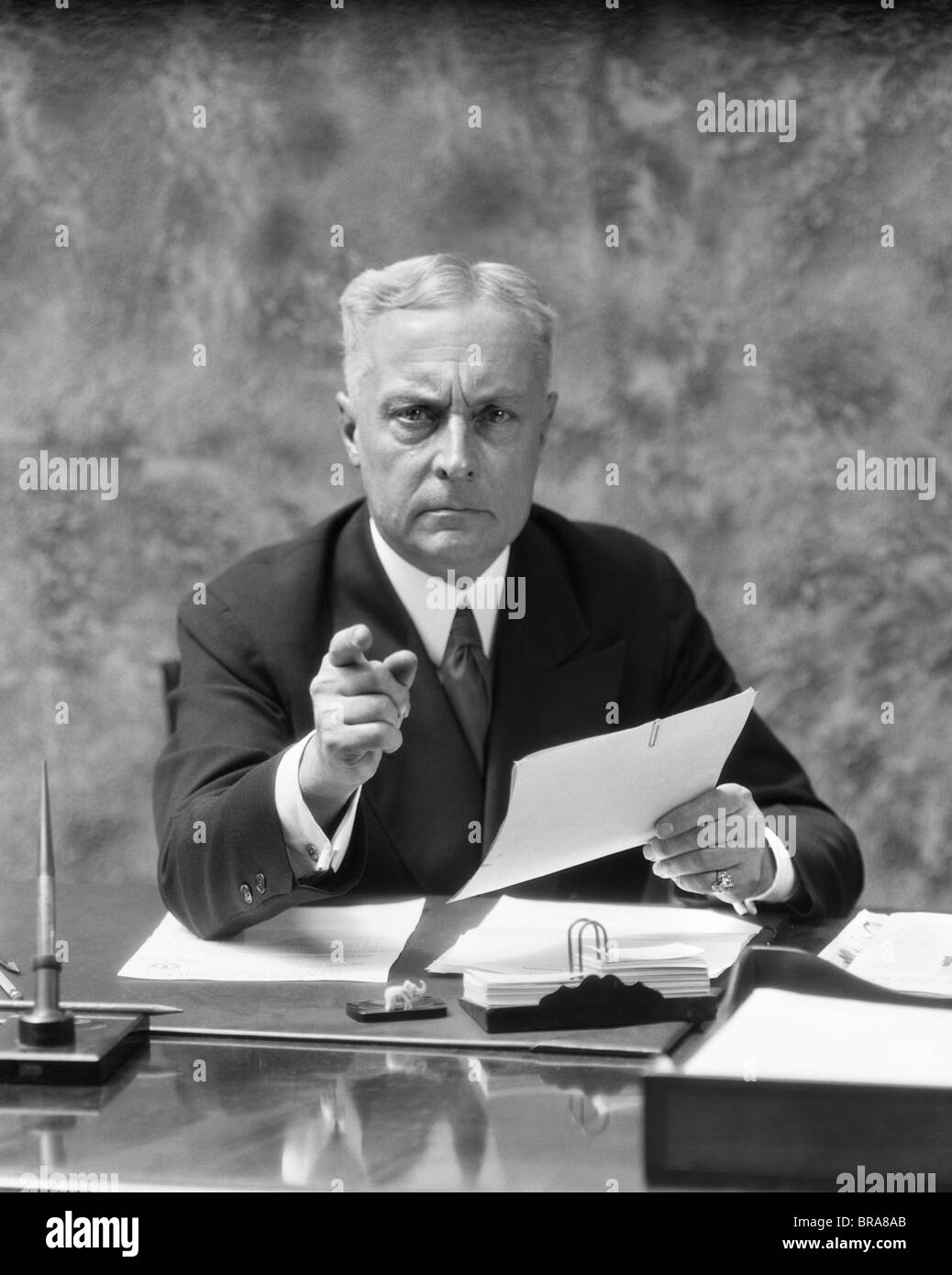 Stern older man Black and White Stock Photos & Images - Alamy