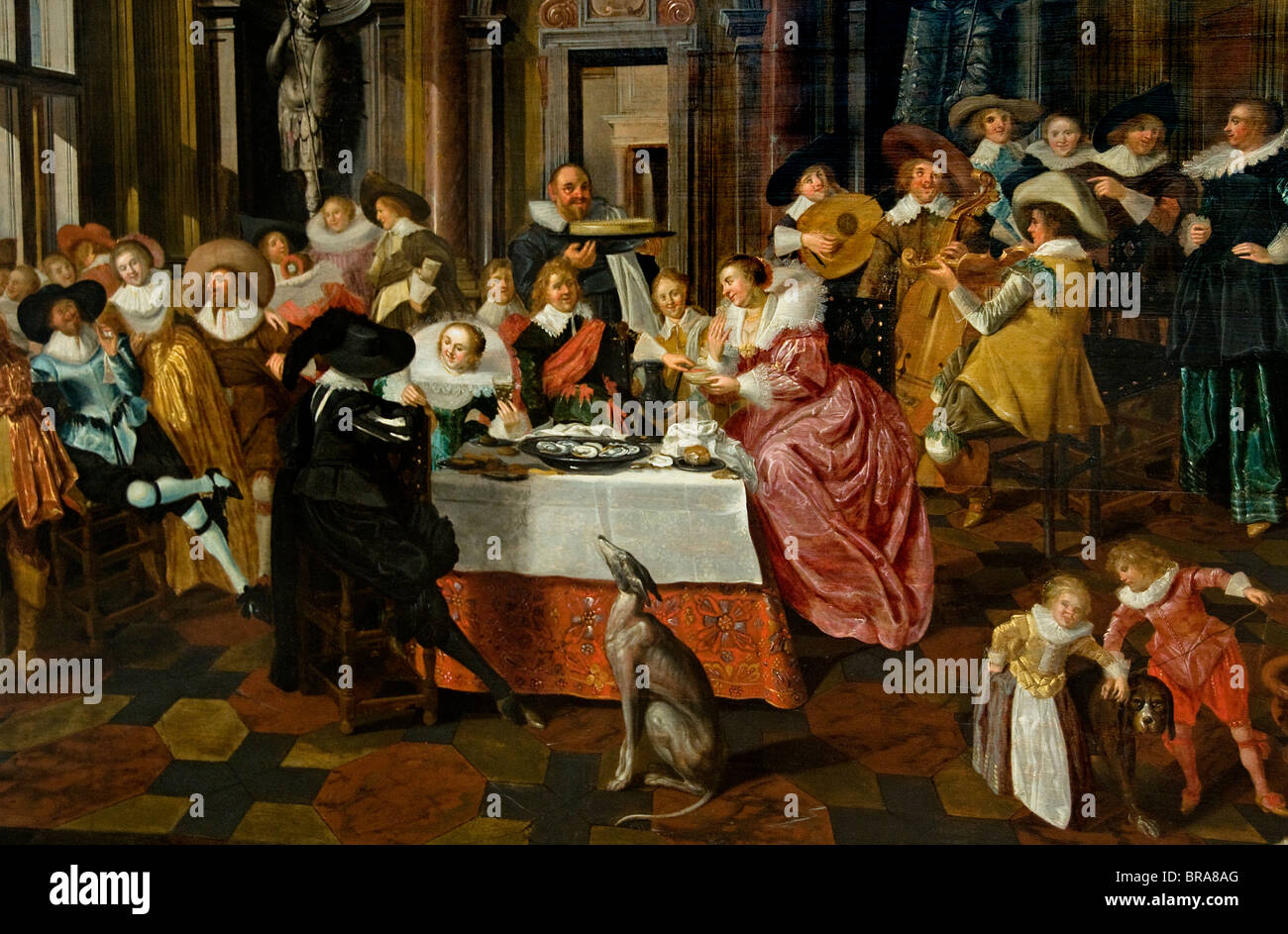 Netherlands Painting from two Painter Dirck Hals and Dirck van Delen ...