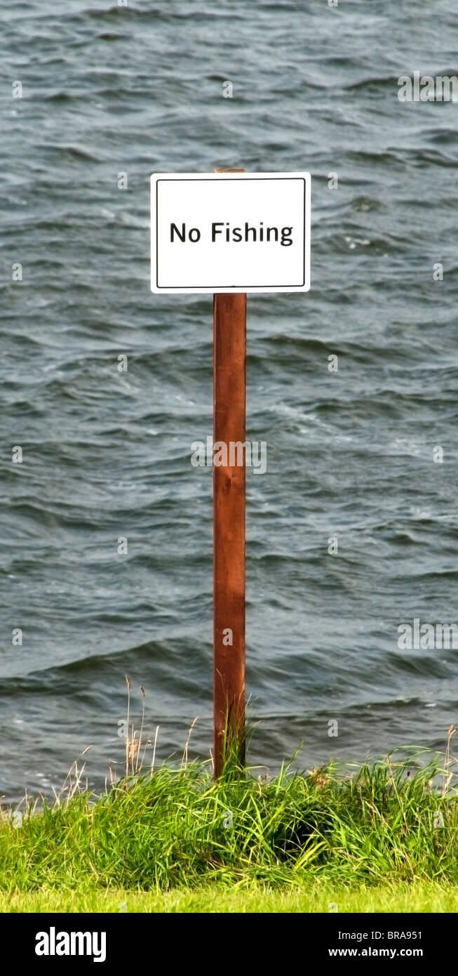 No Fishing Sign Stock Photo - Alamy