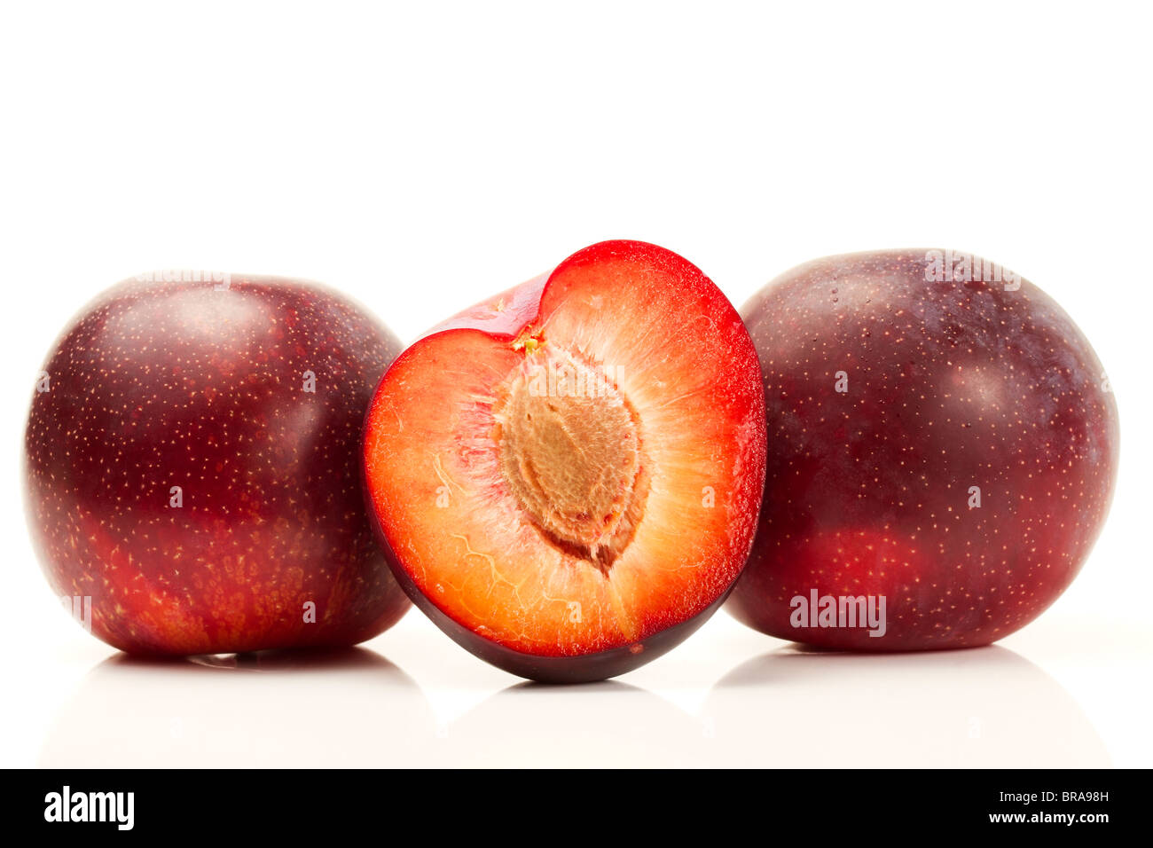 Half of plum hi-res stock photography and images - Alamy