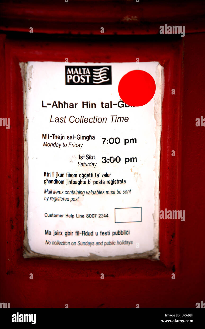 Maltese postbox hi-res stock photography and images - Alamy