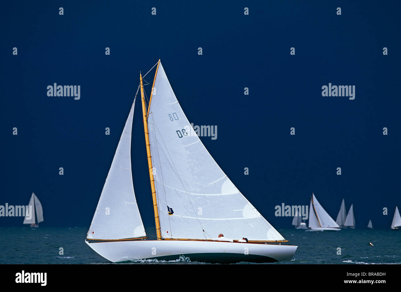 Small gaff rigged sailing boat hi-res stock photography and images - Alamy