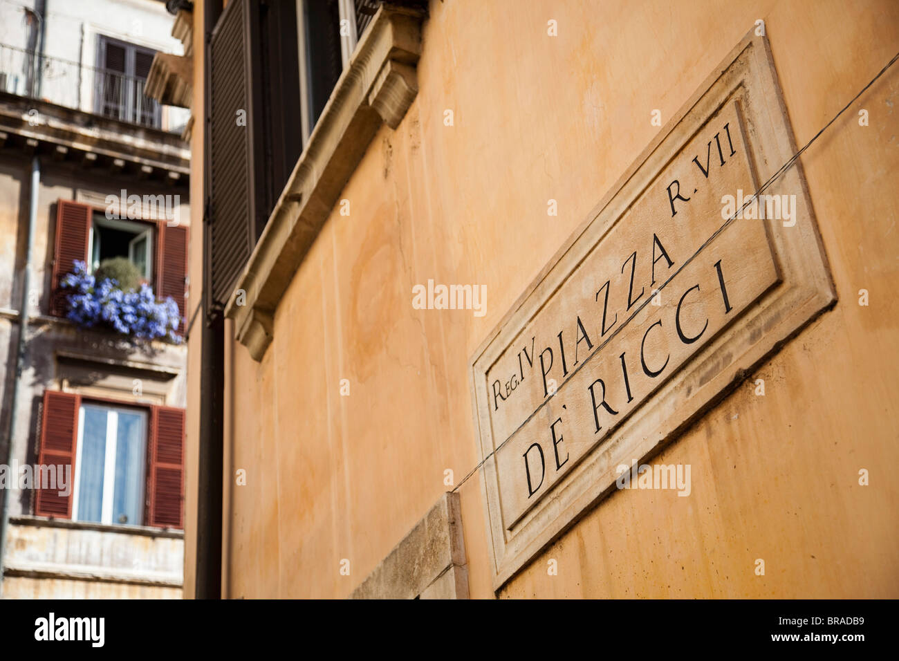 Piazza de Ricci street sign, Rome, Lazio, Italy, Europe Stock Photo - Alamy