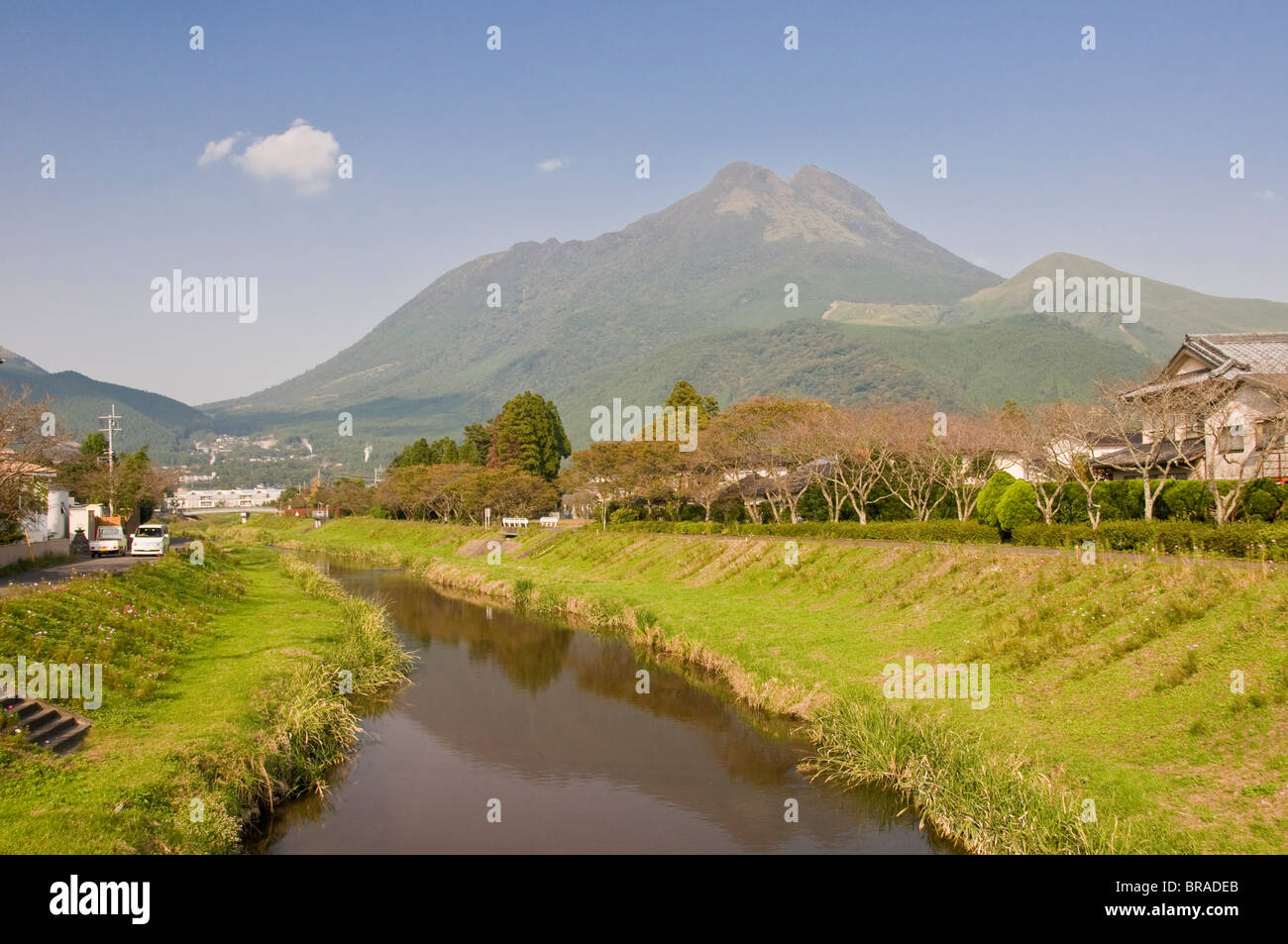 Small river in the centre of Yufuin, Oita, Kyushu, Japan, Asia Stock ...