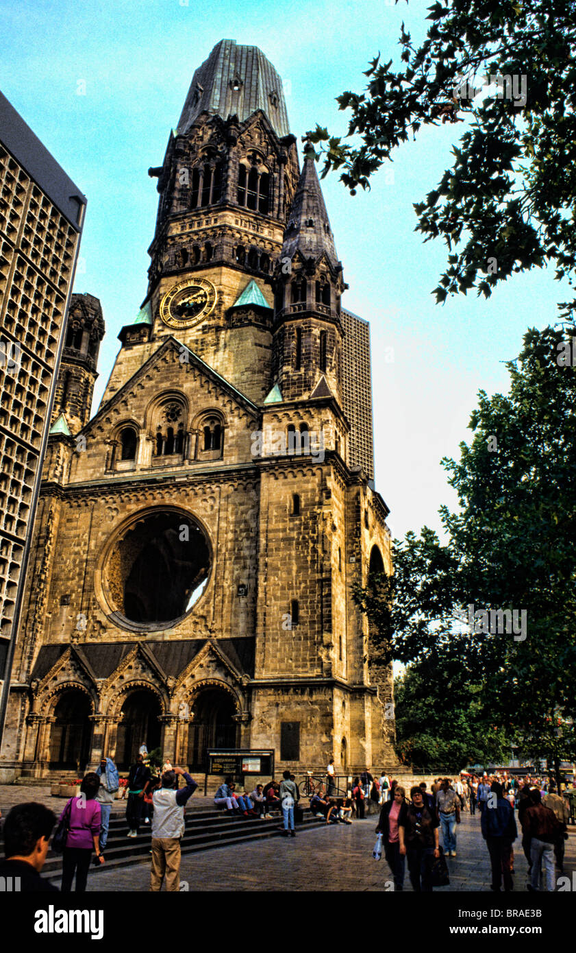 Life in Germany in Berlin the famous Memorial Church damaged by World ...