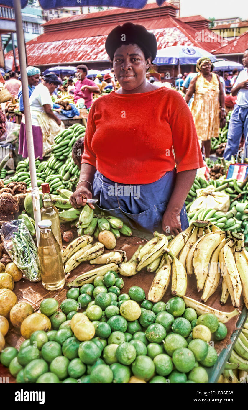Colorful Caribbean fruit market Grenada Stock Photo - Alamy