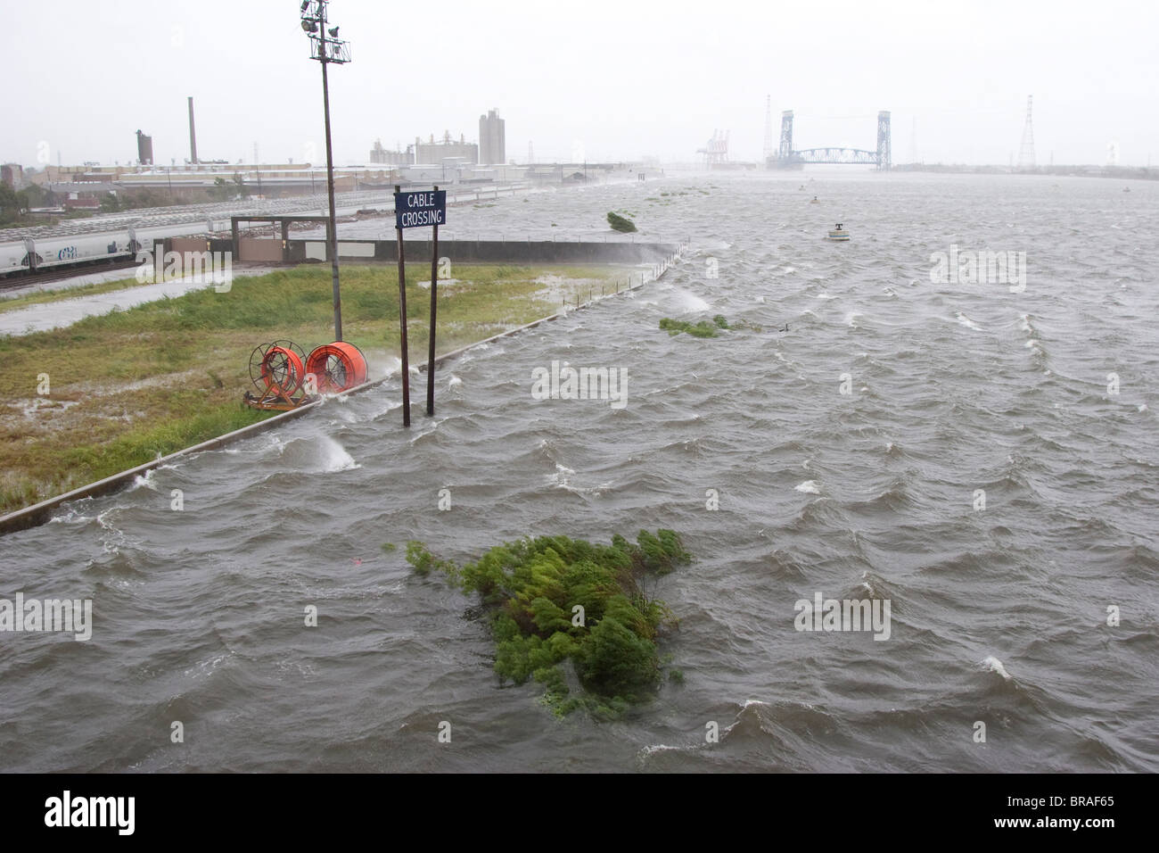 Water overtops the Industrial Canal levees in New Orleans as Hurricane ...