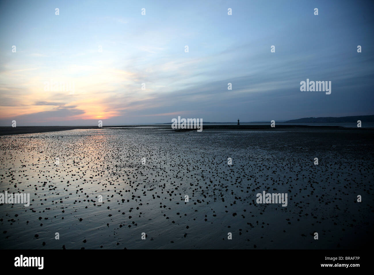 Whiteford Point Lighthouse North Gower Swansea Wales Stock Photo - Alamy