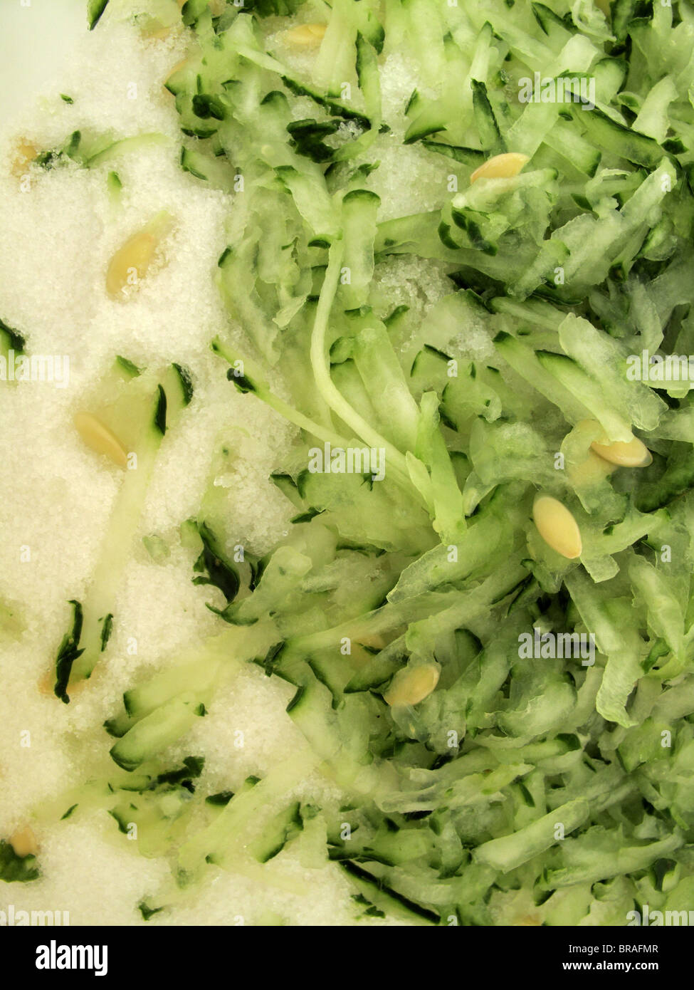 Grated cucumber and sugar Stock Photo - Alamy