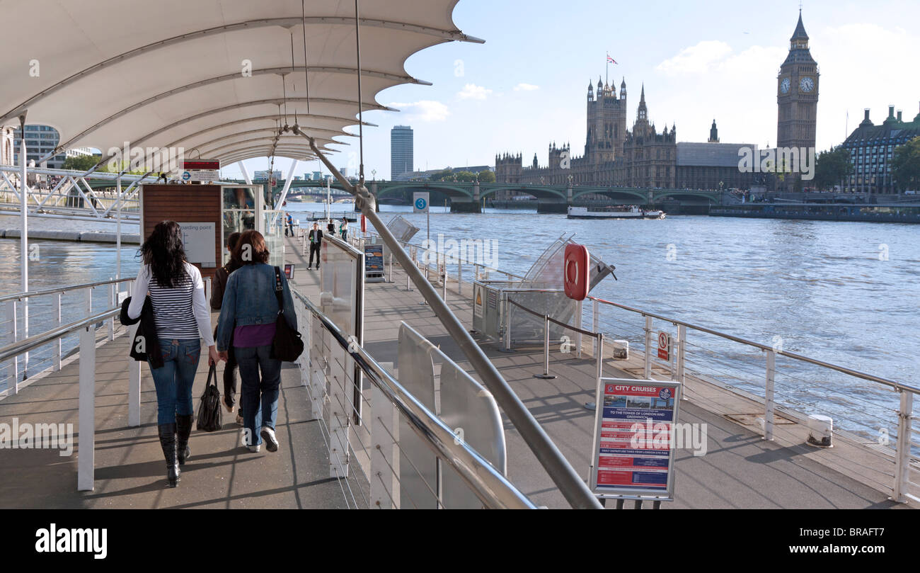 London River services - London Eye Pier - London Stock Photo - Alamy