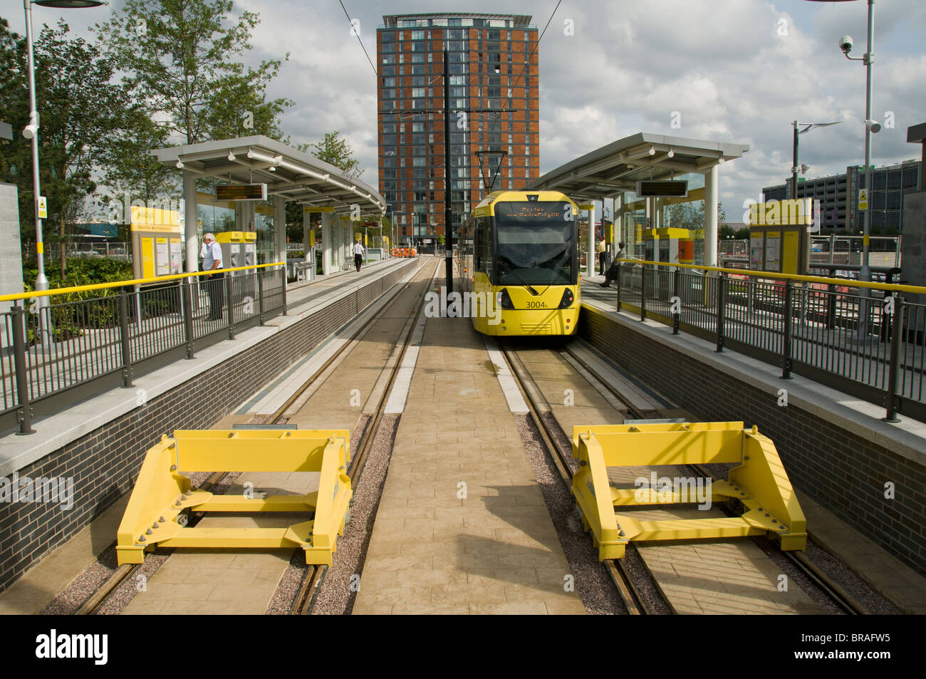 M5000 Flexity Swift tram at the Metrolink station at MediaCityUK ...