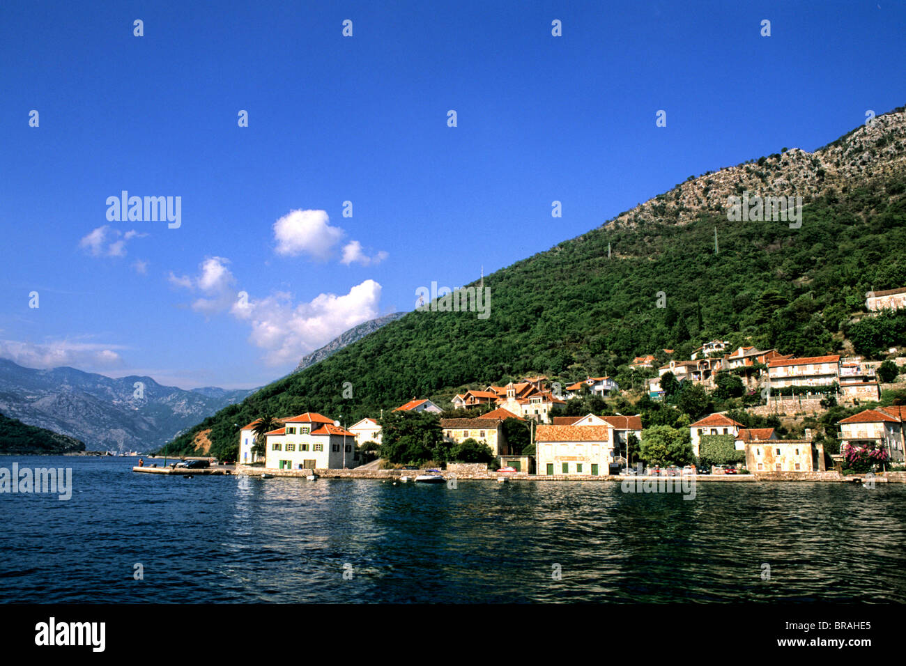 Montenegro beautiful coast harbor of Kotor Montenegro Stock Photo - Alamy