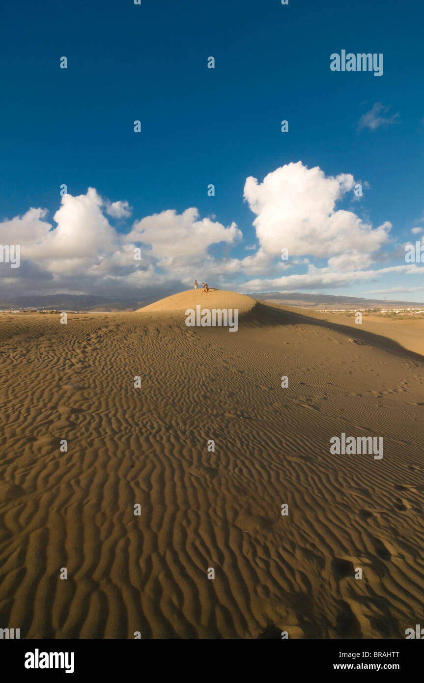 Famous sand dunes of Maspalomas, Gran Canaria, Canary Islands, Spain ...