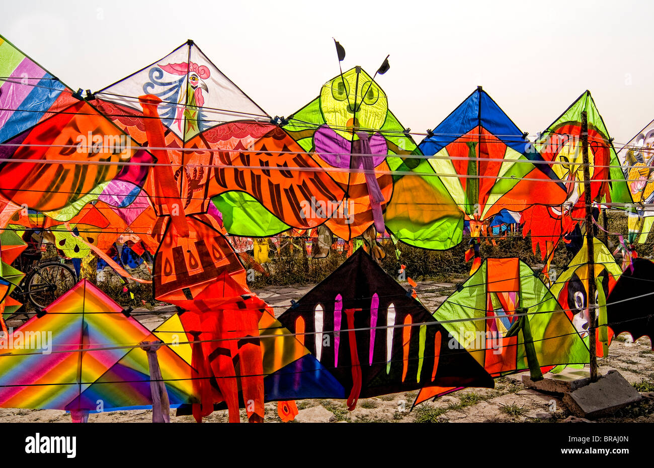 Beijing Opera in China colorful famous Chinese kites near park flea ...