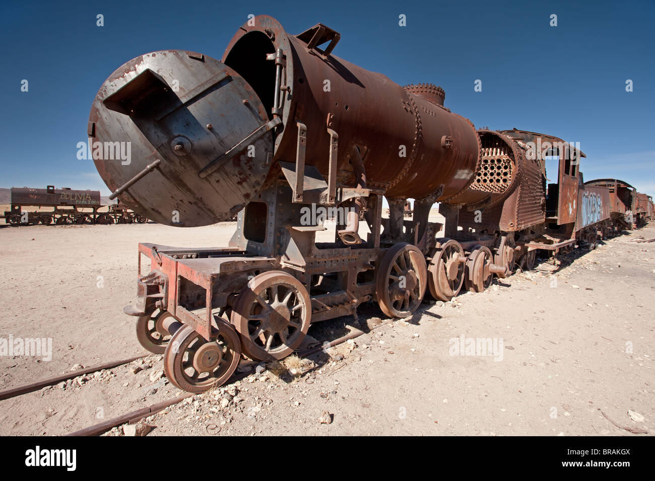 Uyuni train cemetery hi-res stock photography and images - Alamy
