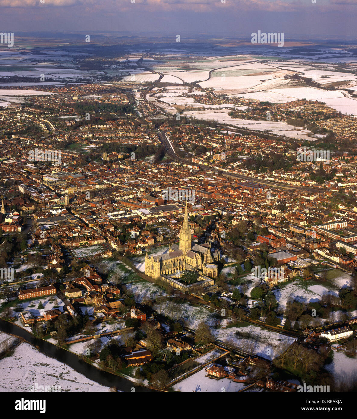 Salisbury cathedral aerial view hi-res stock photography and images - Alamy