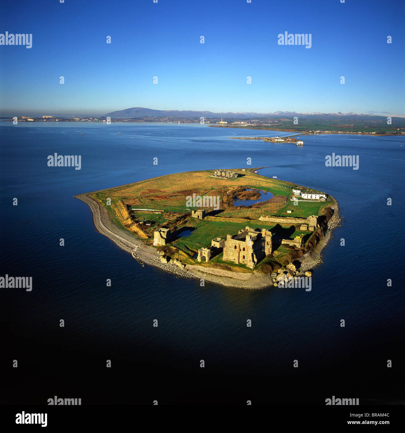 Aerial image of Piel Castle, Piel Island, Furness Peninsula, Barrow in ...