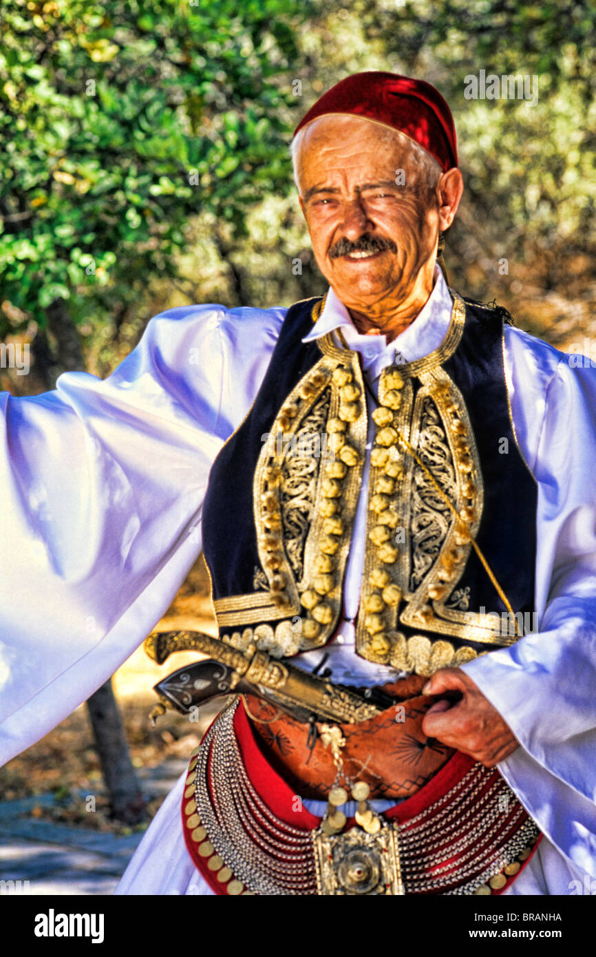 Local man in costume traditional dress in Athens Greece Stock Photo - Alamy