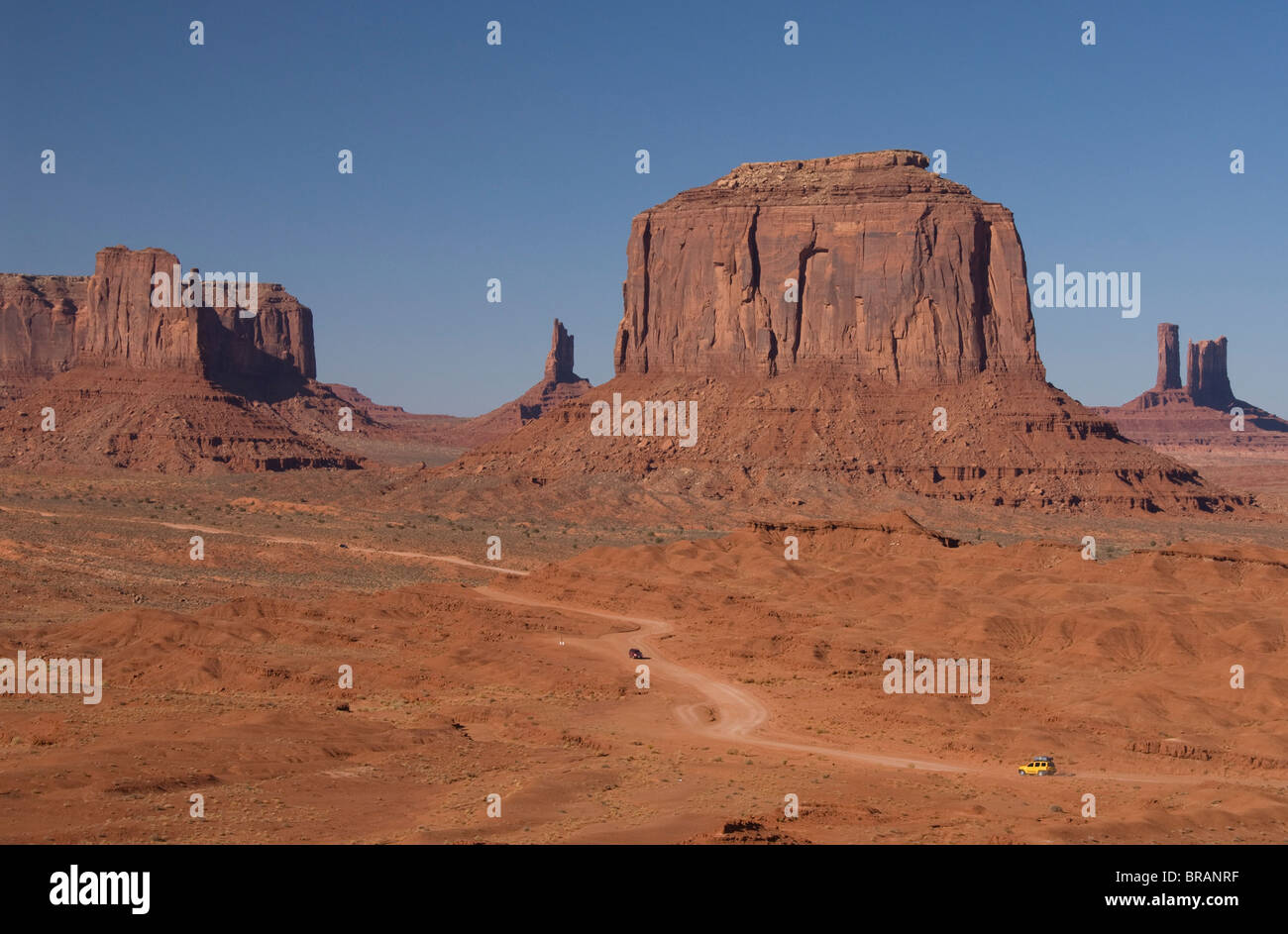 View from John Ford's Point Overlook with Merrick Butte closest right ...