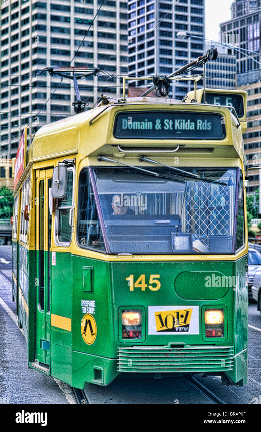 Melbourne Australia for tourism the famous old train street car ...
