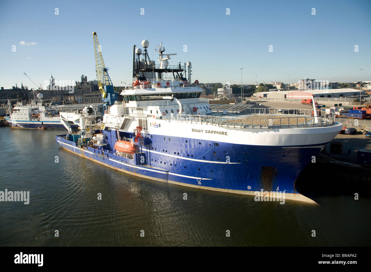 Bibby Sapphire ship, Port harbour, Aberdeen, Scotland Stock Photo - Alamy