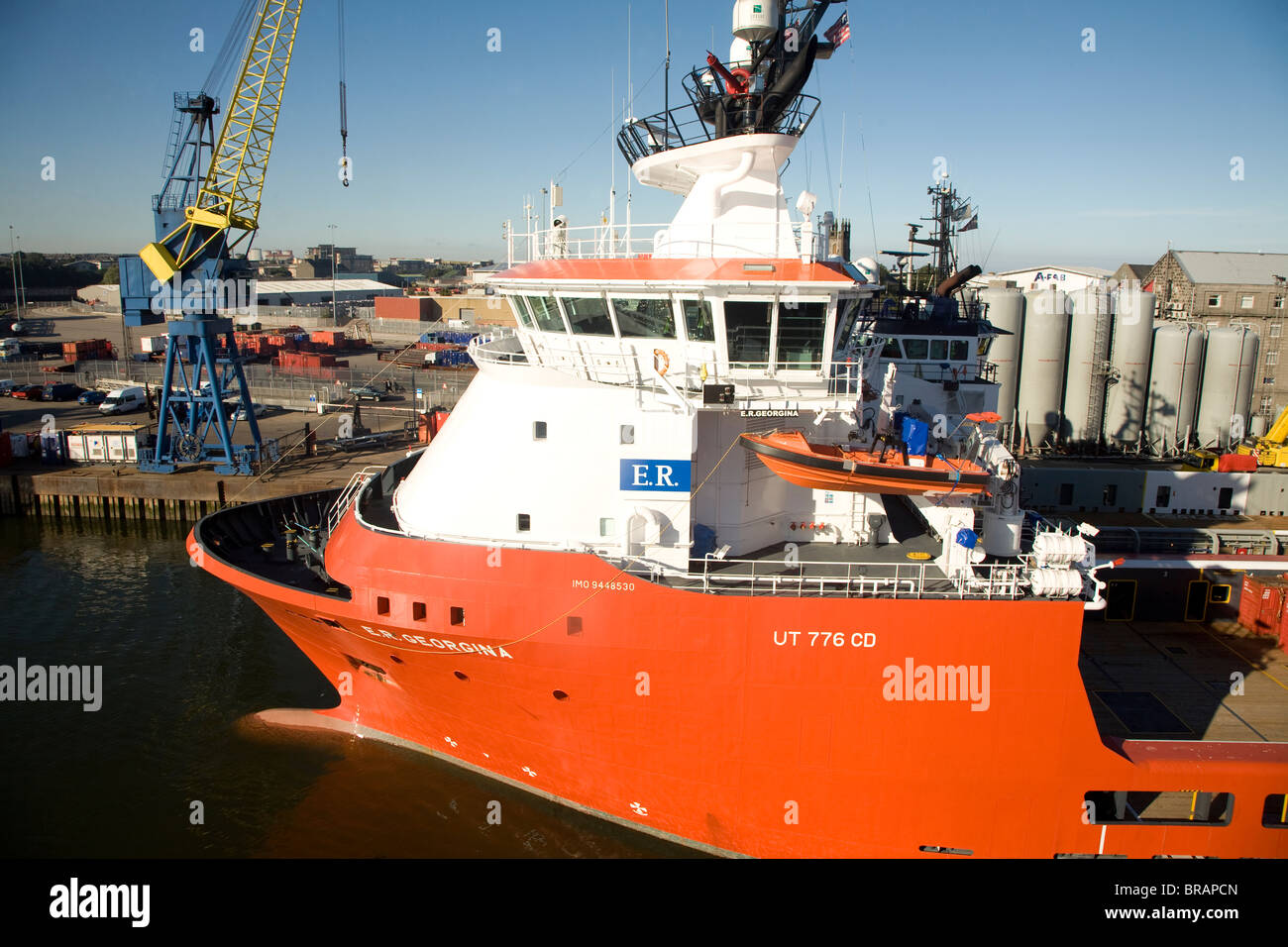 E.R. Georgina ship, Port harbour, Aberdeen, Scotland Stock Photo - Alamy