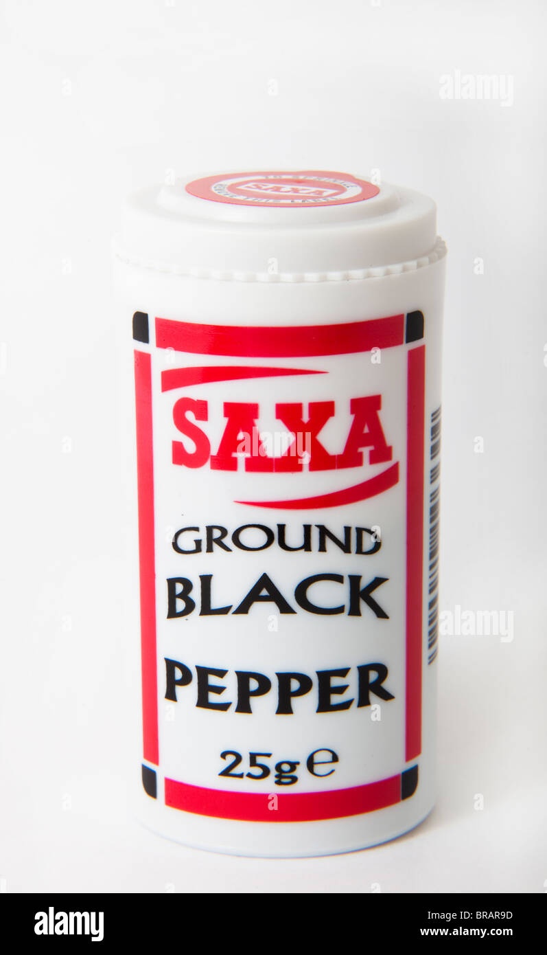 saxa black pepper Stock Photo - Alamy