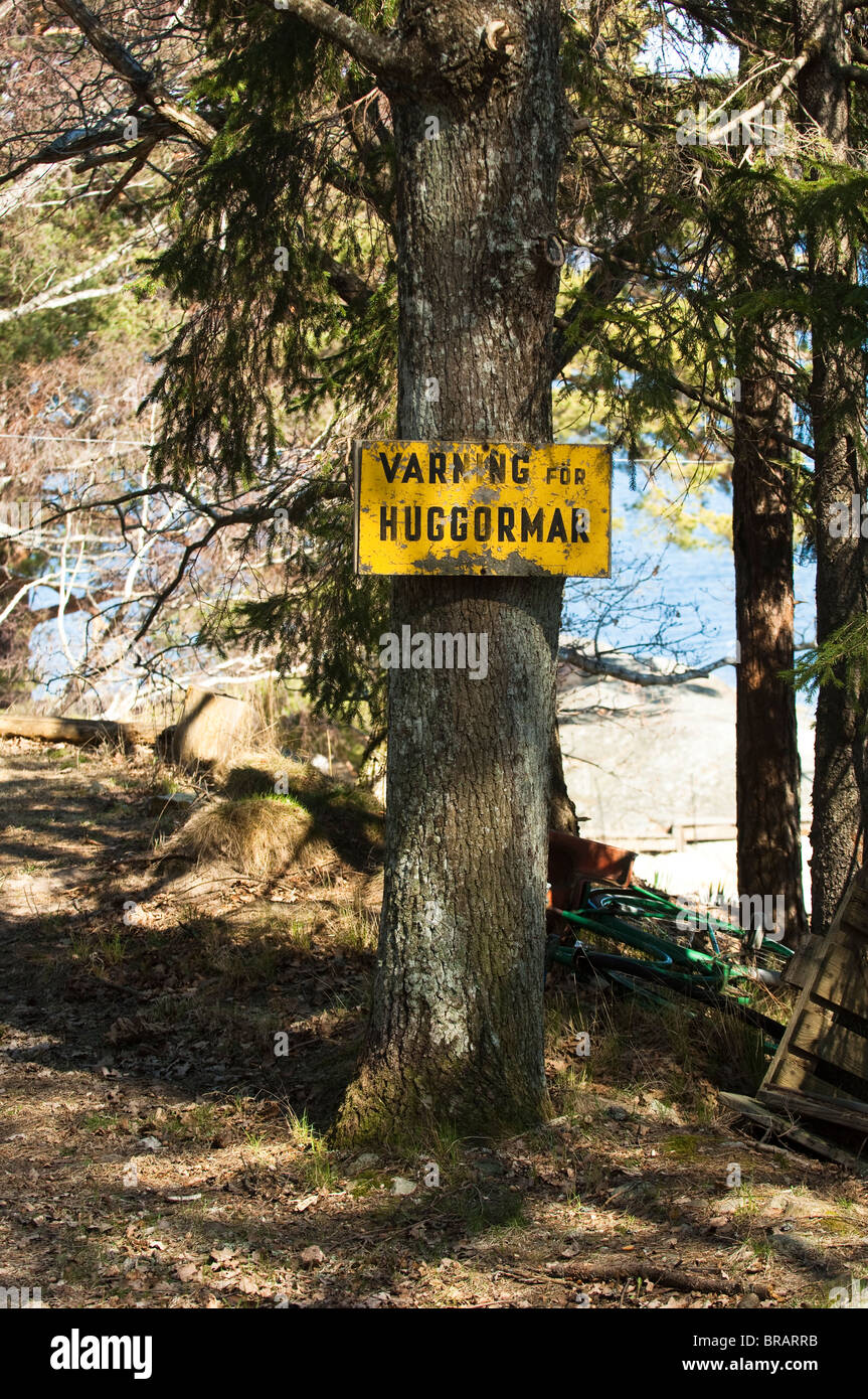 Beware of adders Stock Photo - Alamy