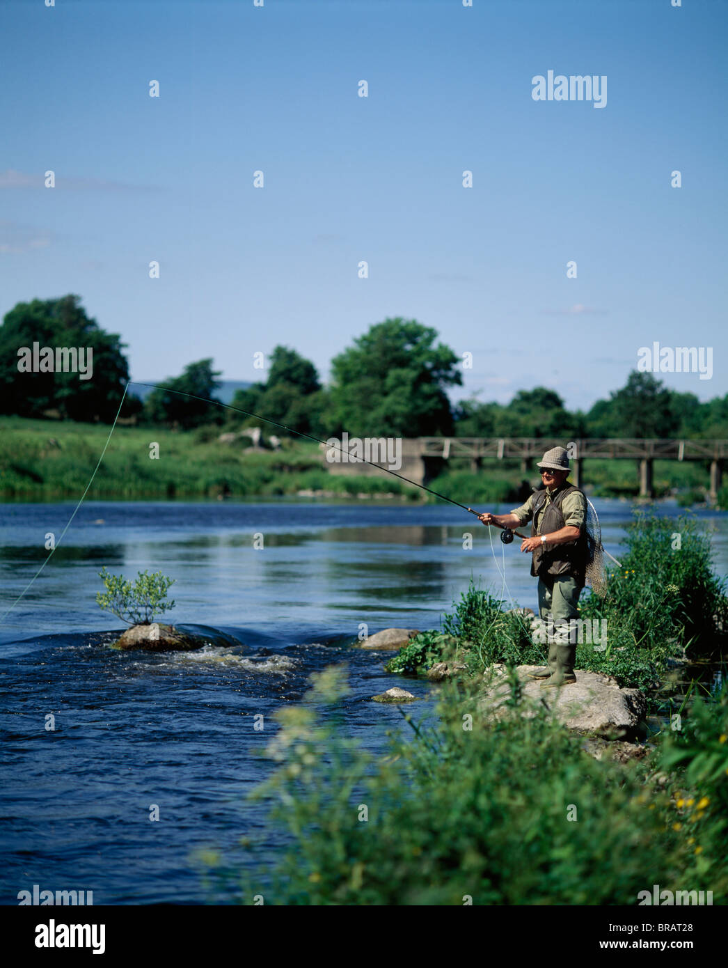 Man Fishing, Castleconnell, County Limerick, Ireland Stock Photo - Alamy