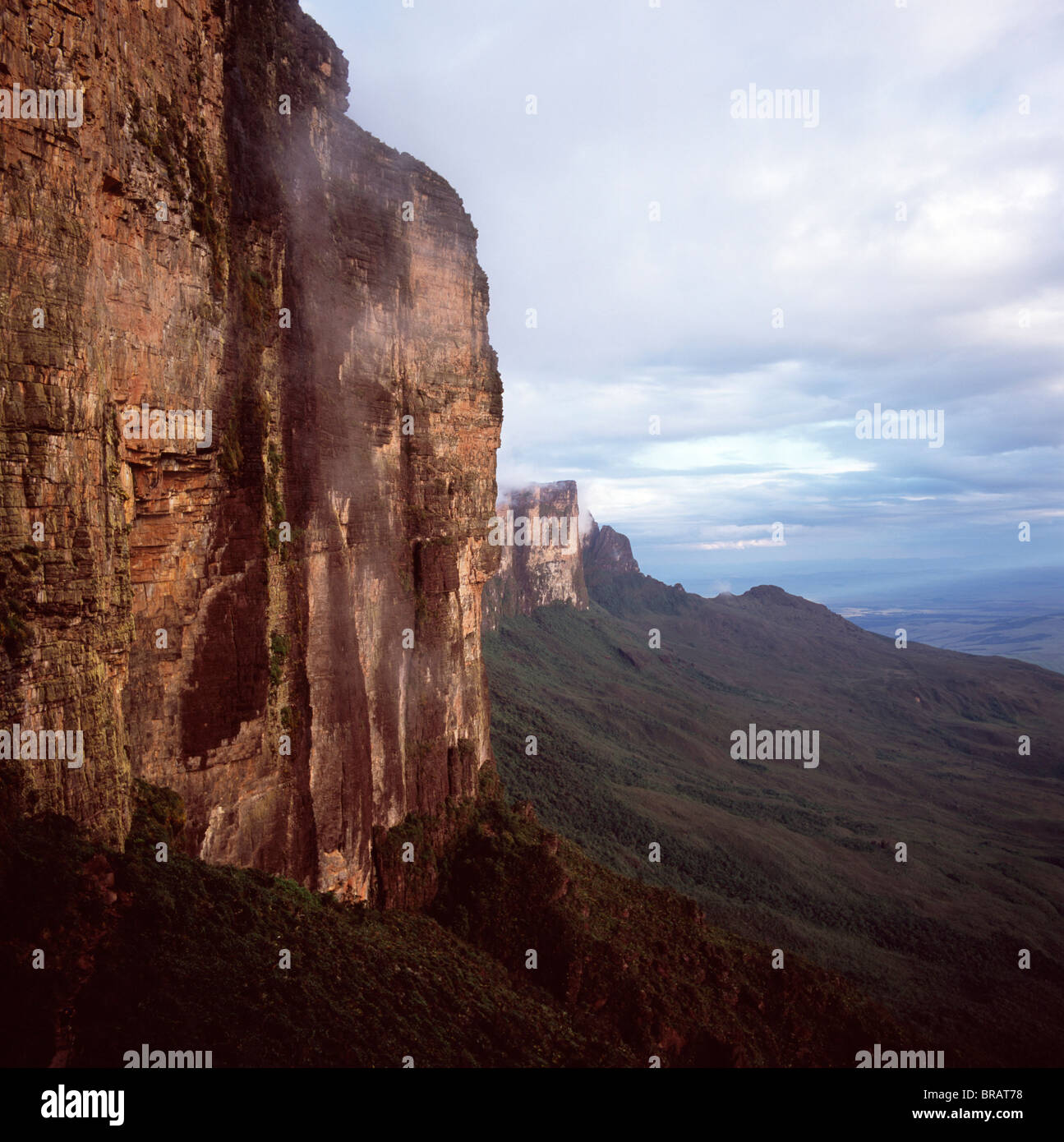 Southwestern cliff from ascent ledge, Mount Roraima (Cerro Roraima ...