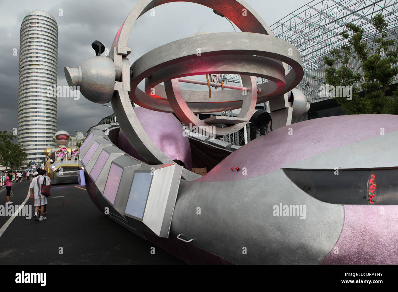 Futuristic Floats at Shanghai Expo Stock Photo - Alamy