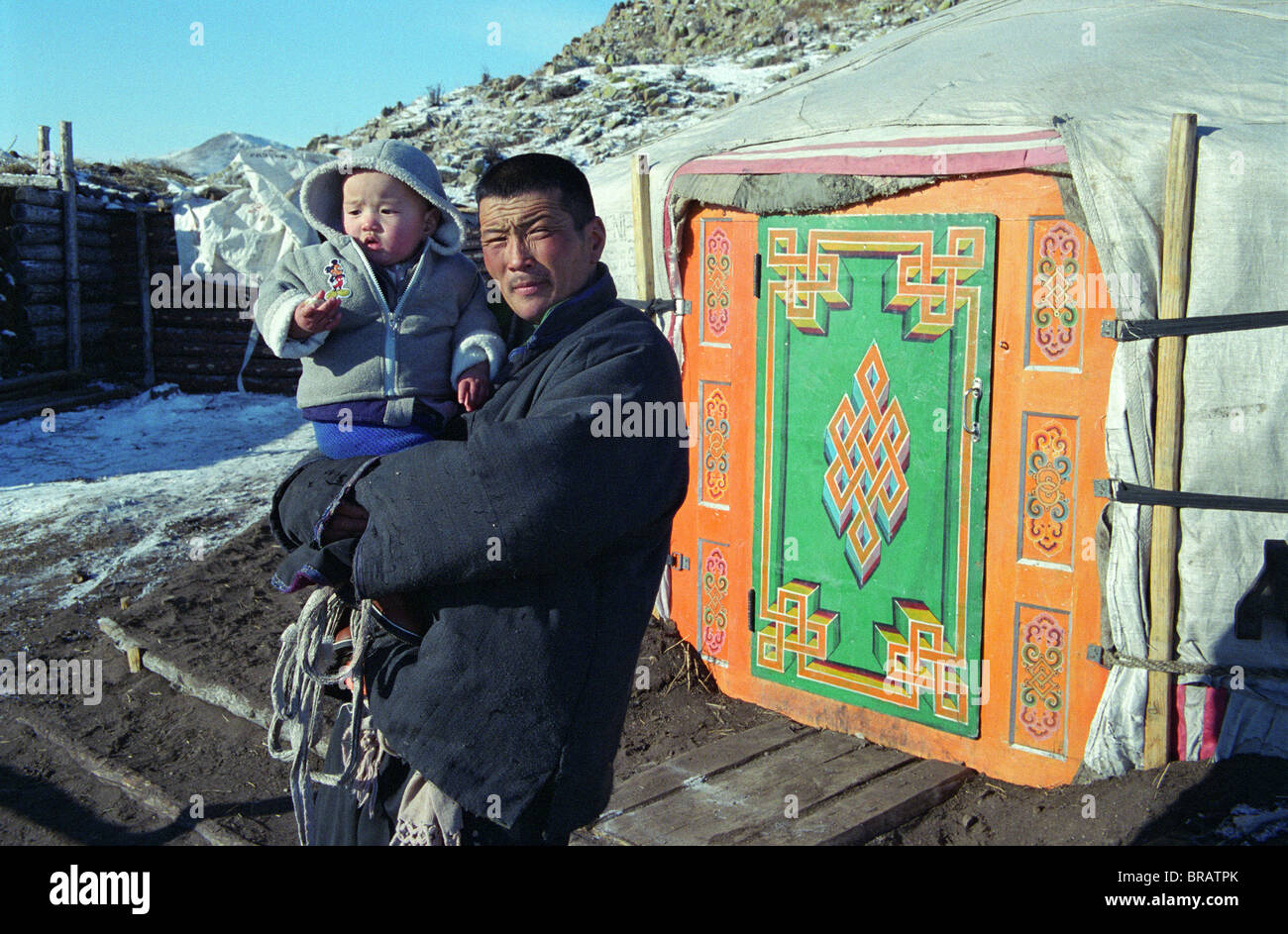 Mongolia mongolie Mongolie traditional dress native people Stock Photo ...