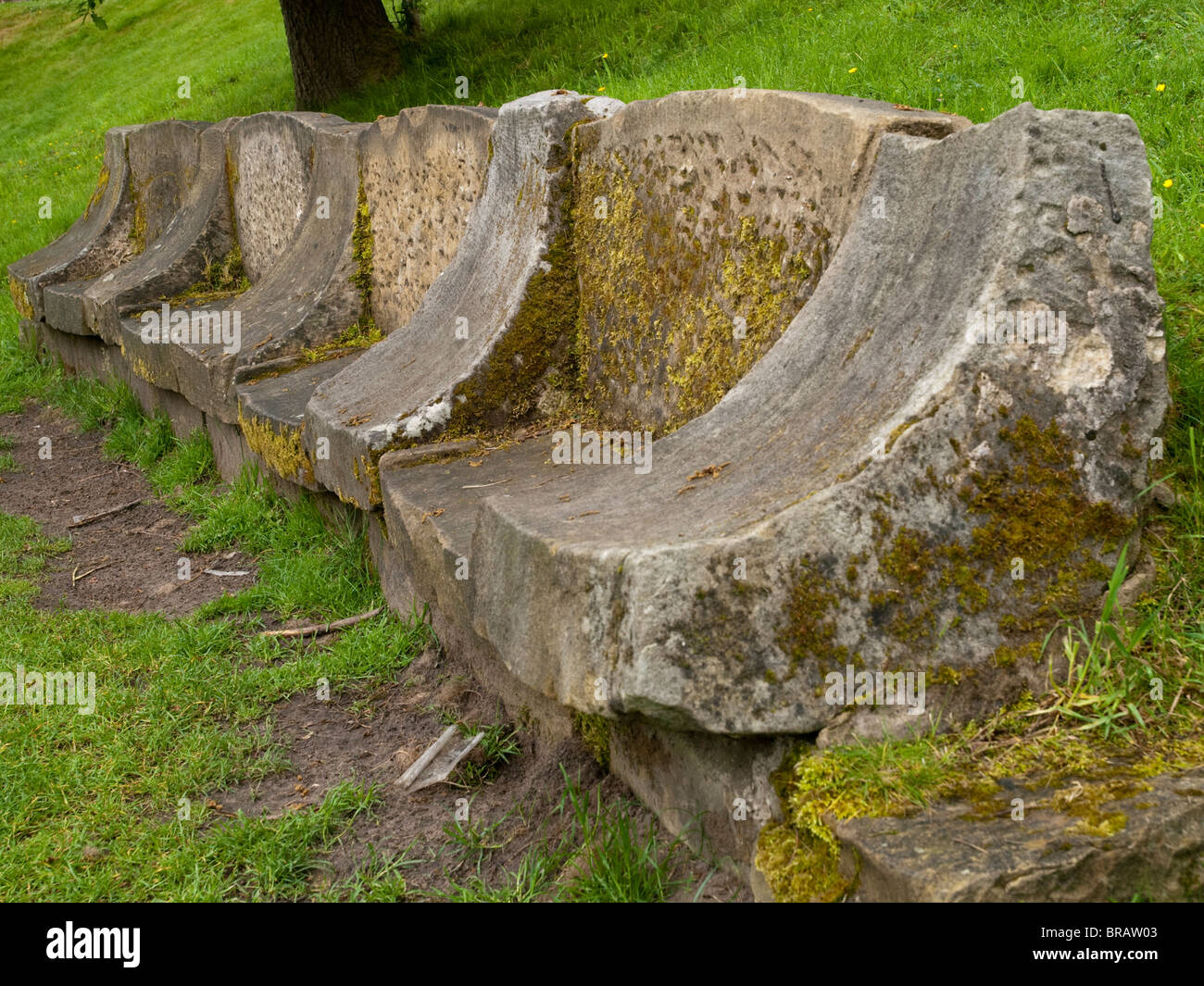 Stone Seats at Stainborough Castle, in the Wentworth Castle Gardens ...