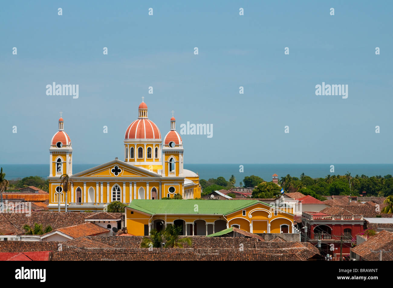 The picture of the Yellow church in Granada Stock Photo - Alamy