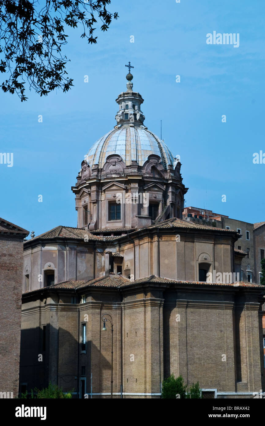 Saint Luca and Martina church dome and spire, Rome Italy Stock Photo ...