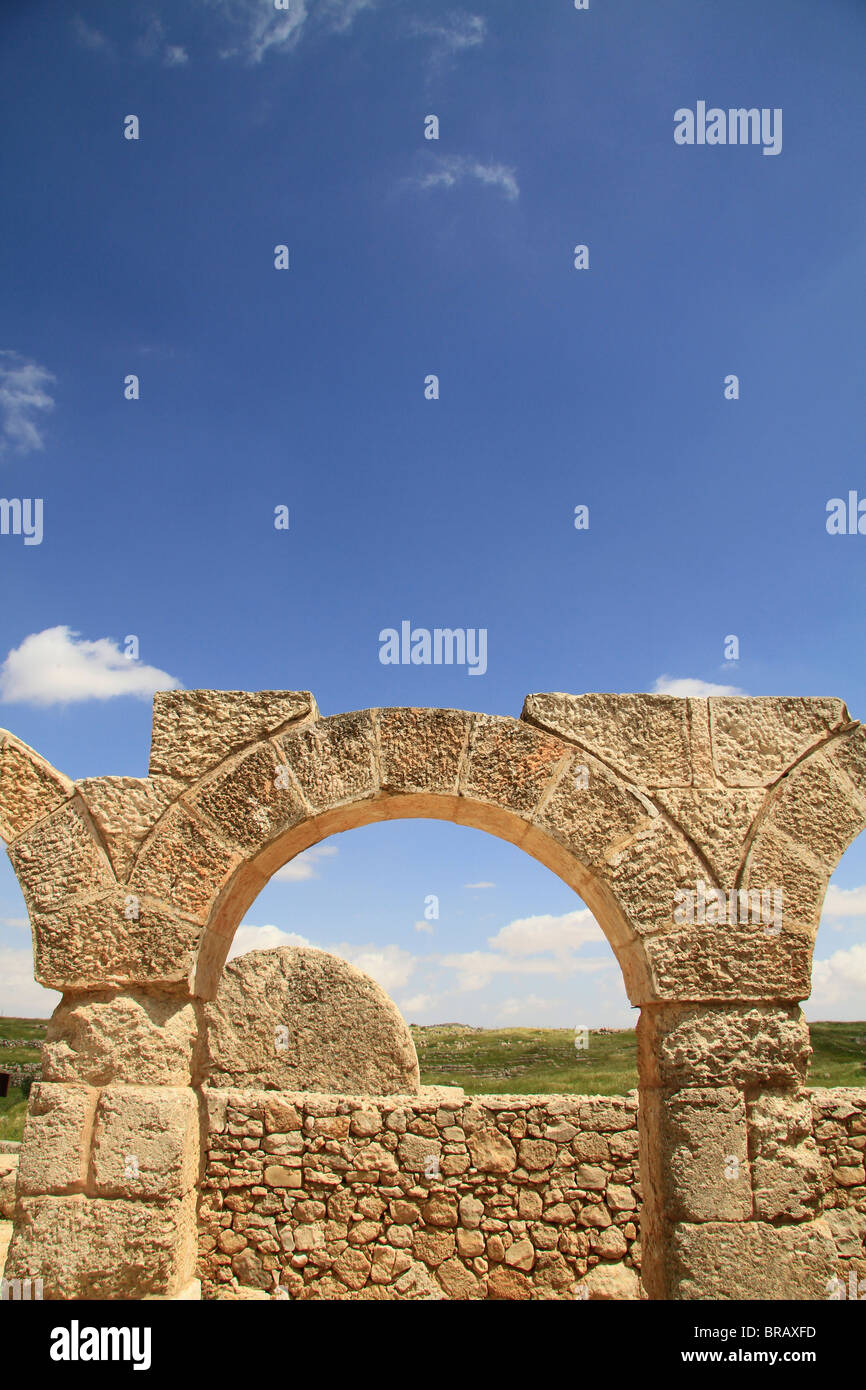 Southern Hebron Mountain, the ancient Synagogue of Susya Stock Photo ...