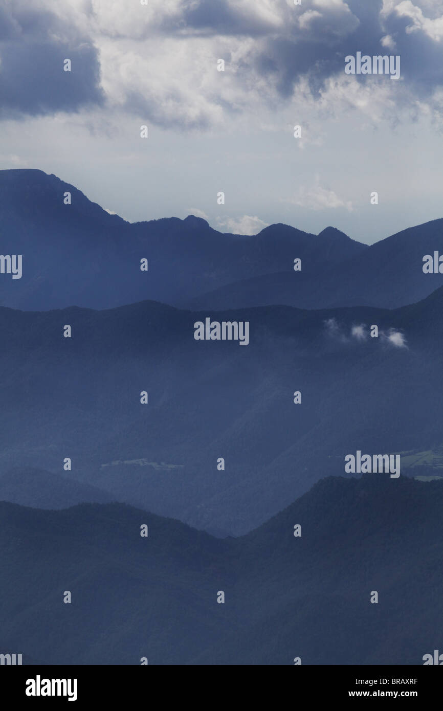 East Pyrenees and Serra Del Cadi Mountain Range viewed from Coll de ...