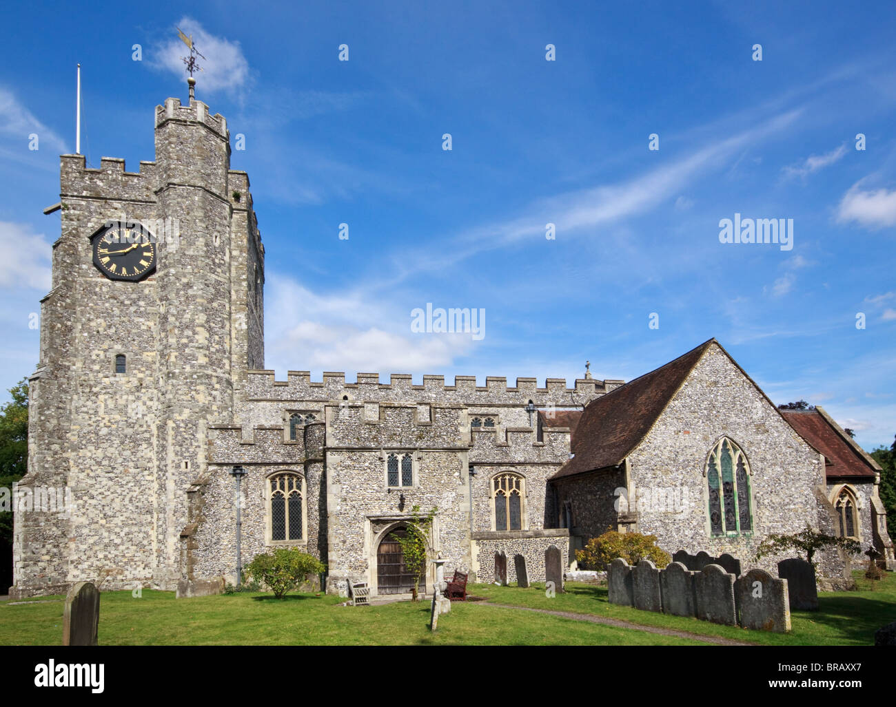 St. Mary's Norman Church at Chilham Kent Stock Photo - Alamy