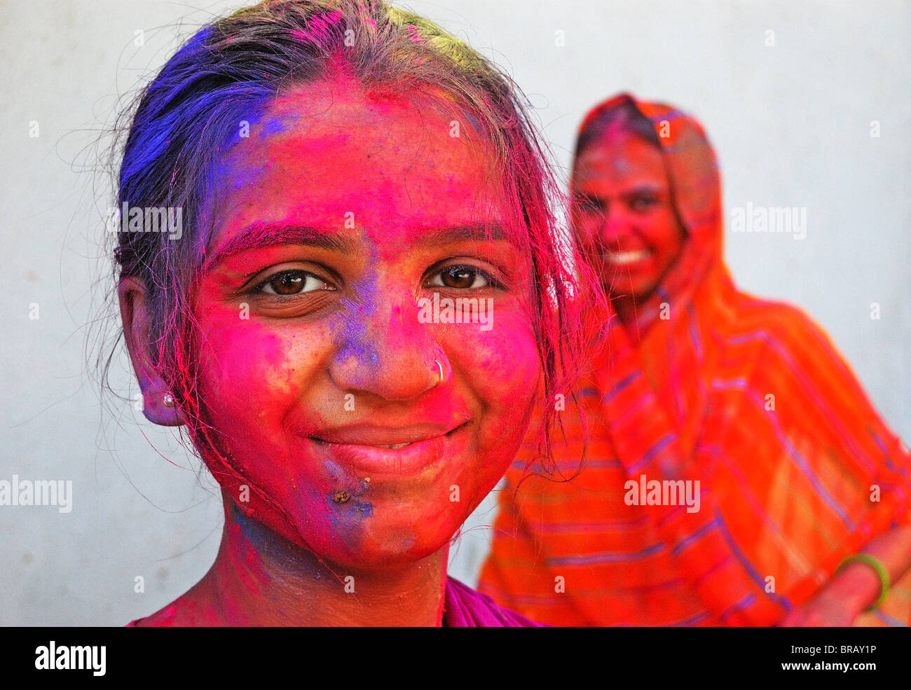 celebration of the festival of colors - Holi / Dhuleti in Gujarat ...