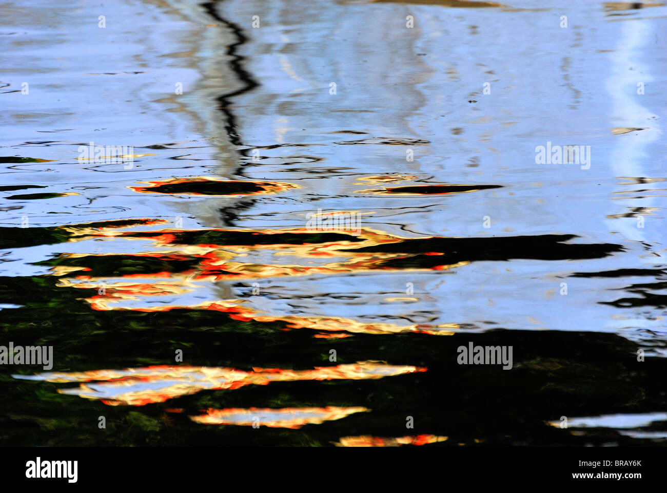 Colourful abstract patterns in water Stock Photo - Alamy