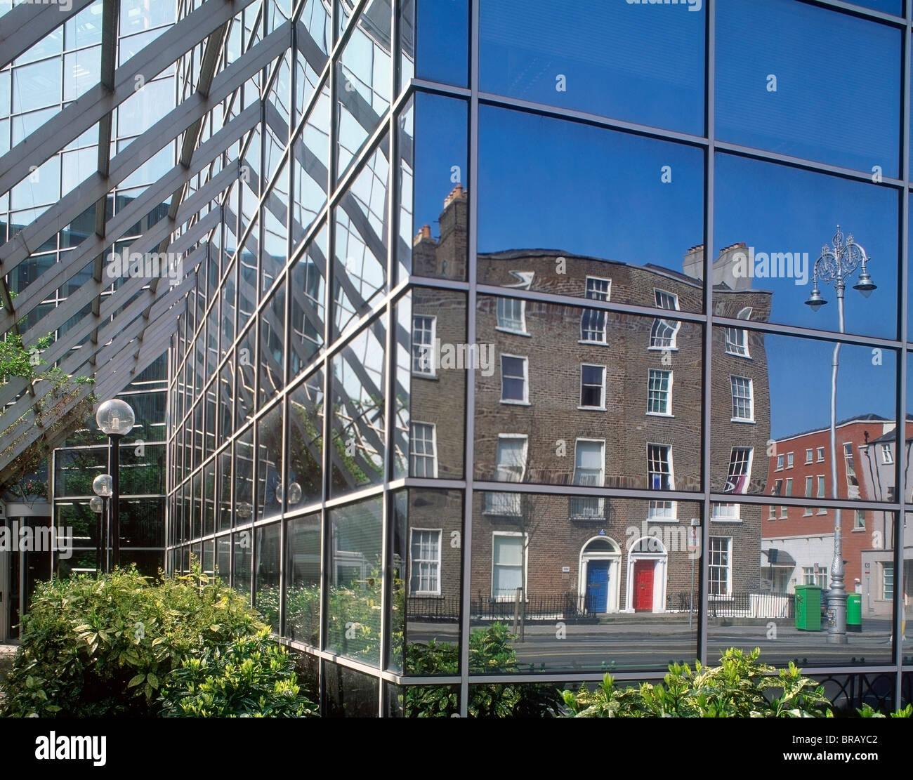 Baggot Street, Dublin, Ireland, Georgian Buildings Reflected In The ...