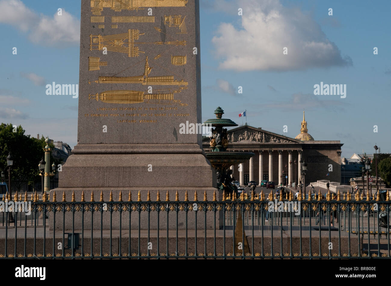 Place de la Concorde with Luxor Obelisk and Assemblée Nationale, Paris ...