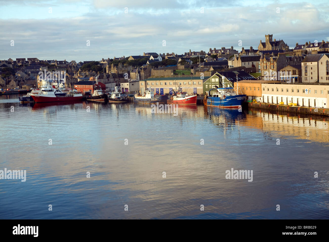 Harbour and town, Lerwick, Shetland Islands, Scotland Stock Photo - Alamy