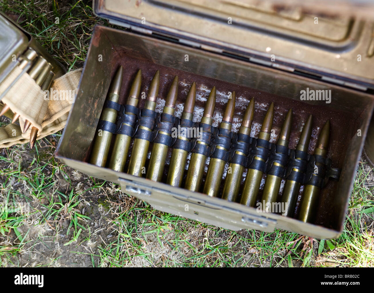 Automatic rifle ammunition in box Stock Photo - Alamy