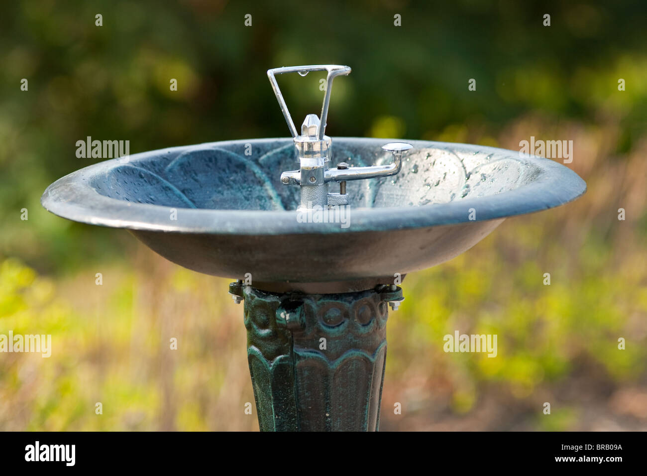 Closeup of a public drinking water tap in a park Stock Photo - Alamy