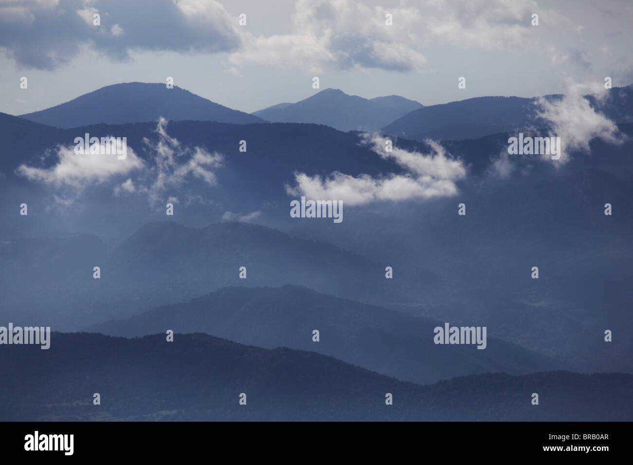 East Pyrenees and Serra Del Cadi Mountain Range viewed from Coll de ...